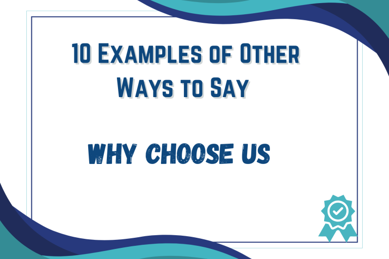 Examples of Other Ways to Say "Why Choose Us" | Vine of Blessings